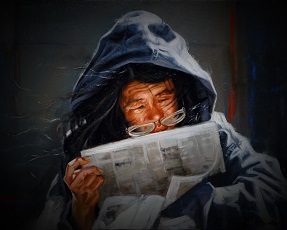 MALERIER OG KUNST AV HARRY AHN USA.